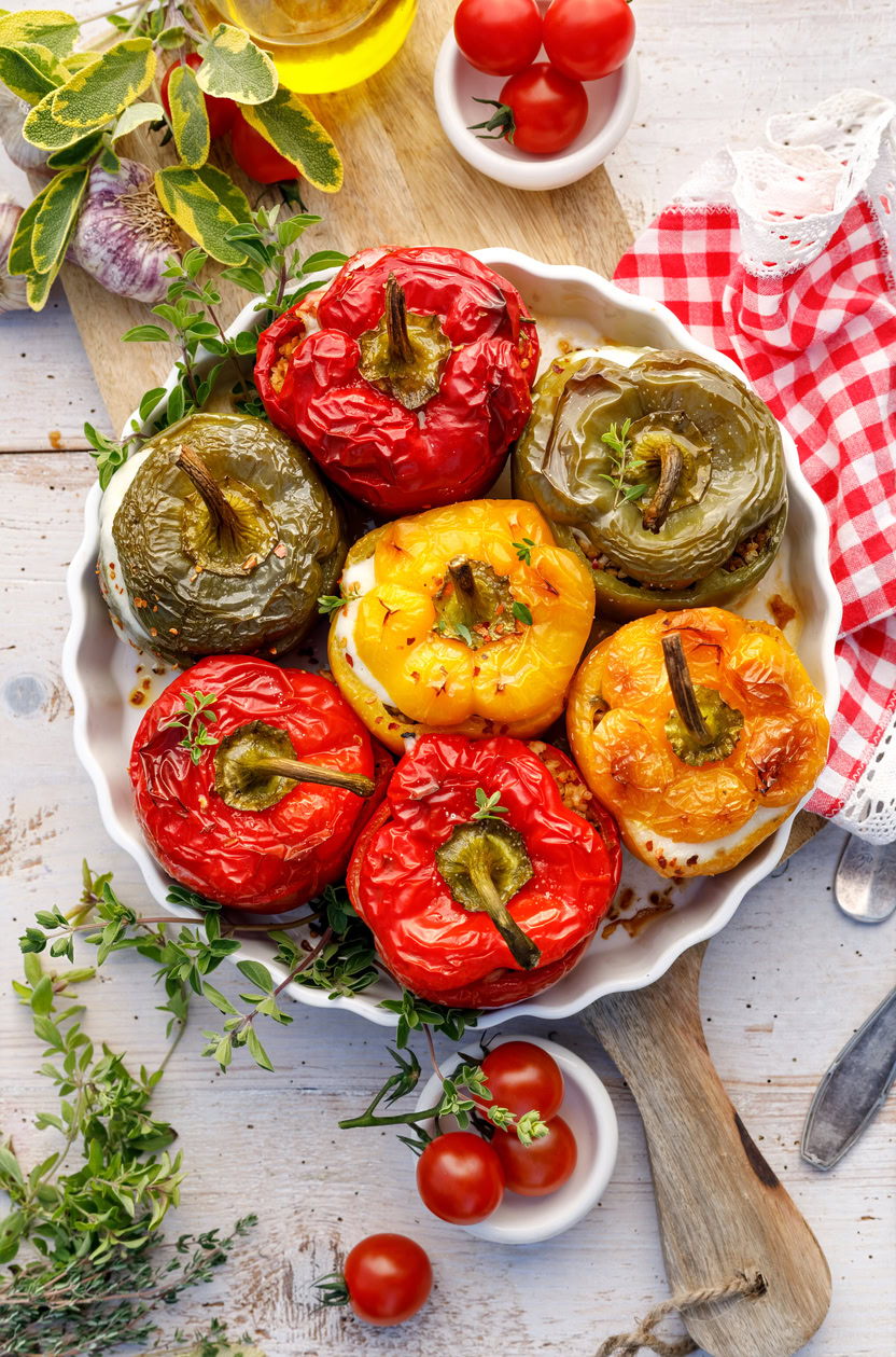 Stuffed Peppers, Tomatoes & Mushrooms - OLDWAYS - Cultural Food ...