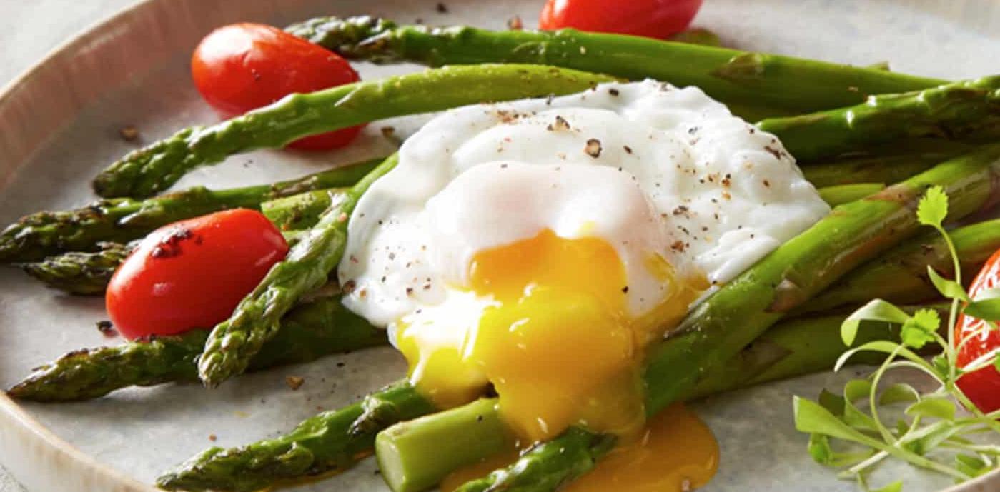 Poached Eggs with Asparagus and Tomatoes - OLDWAYS - Cultural Food ...