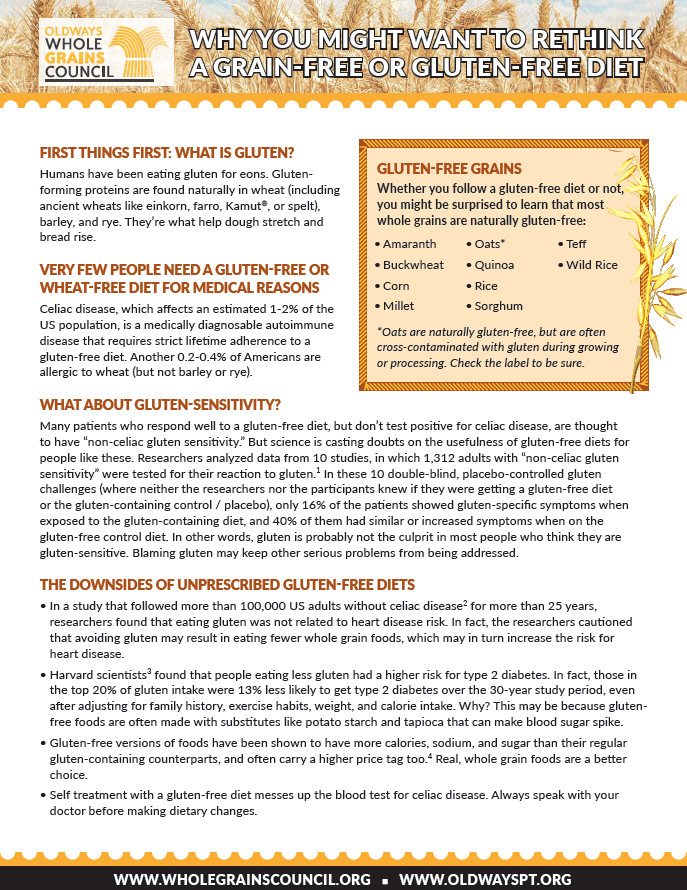 Why You Might Want to Rethink That Grain-Free or Gluten-Free Diet - OLDWAYS - Cultural Food ...