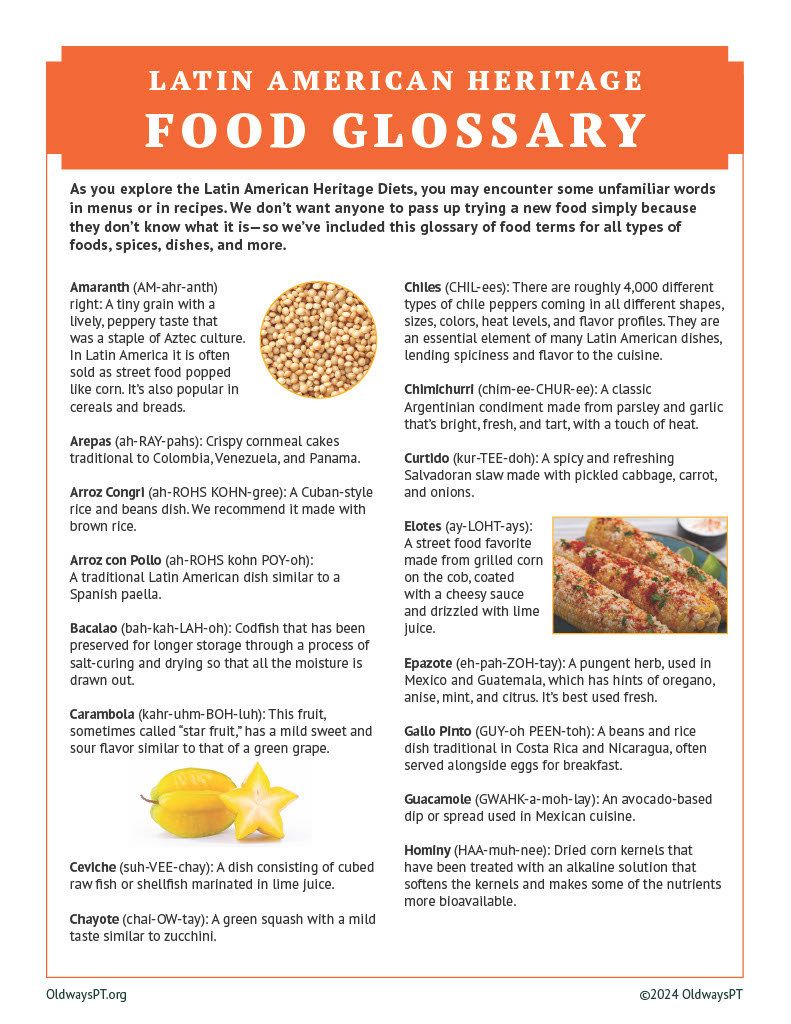 Latin American Heritage Food Glossary - OLDWAYS - Cultural Food ...